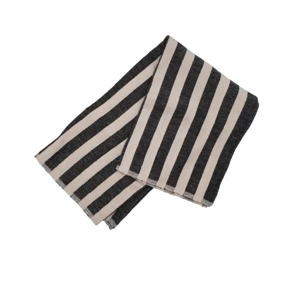 KD WEAVE Stripe Towel - Black