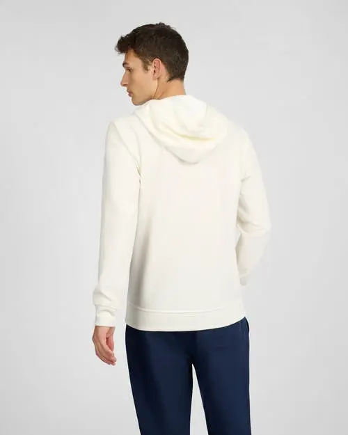 Onia Waffle Knit Half Button Hoodie - Egret