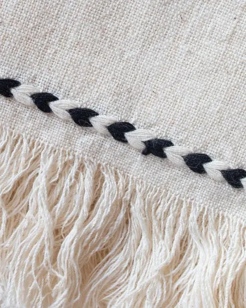 KD WEAVE Braid Detail Napkinset Of 2 - Black
