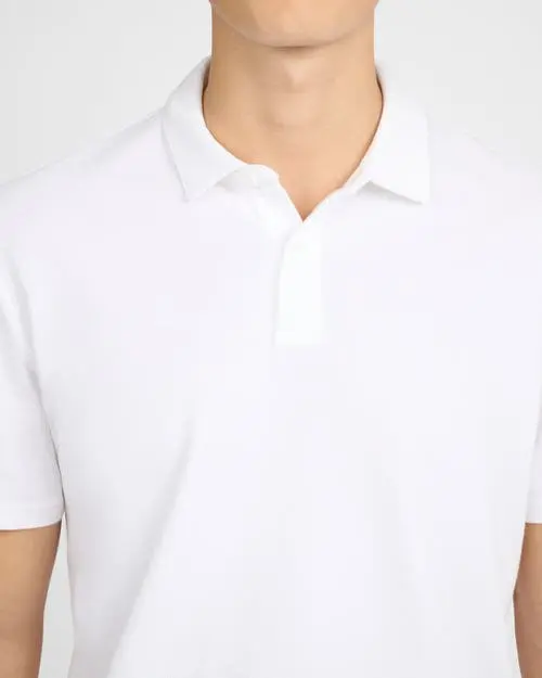Onia Short Sleeve Pique Polo - White
