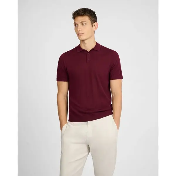 Onia Extra Fine Merino Wool Polo - Port Wine