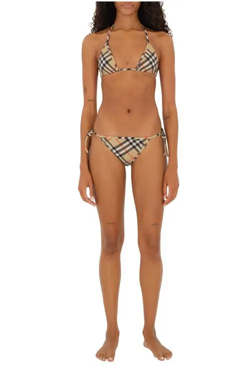 Burberry Check Bikini Top - Sand