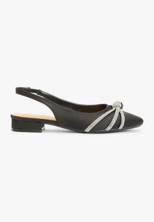 COMFORTVIEW The Evelyn Slingback With Embellished Detail - Black