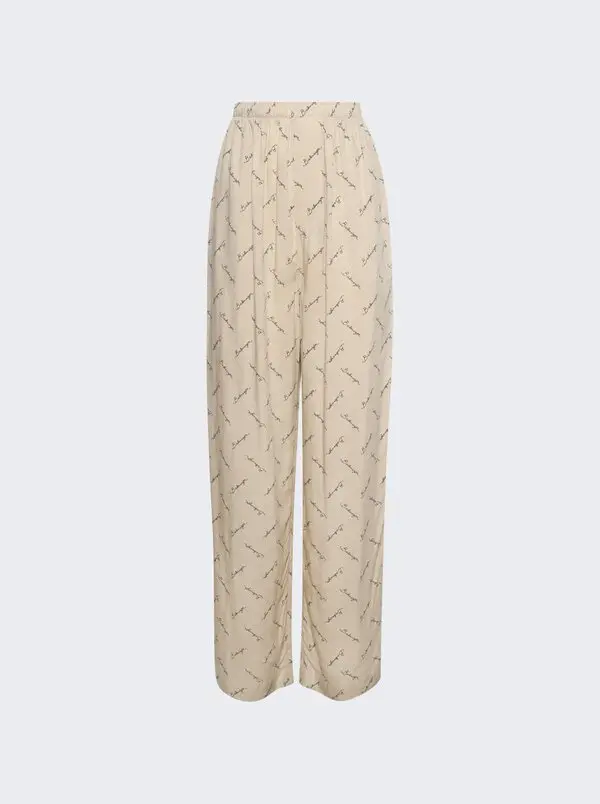 Balenciaga Silk Pyjama Pants - Beige