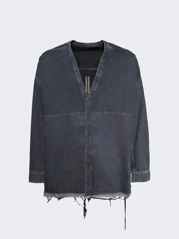 Rick Owens Lido Larry Denim Shirt - Grey