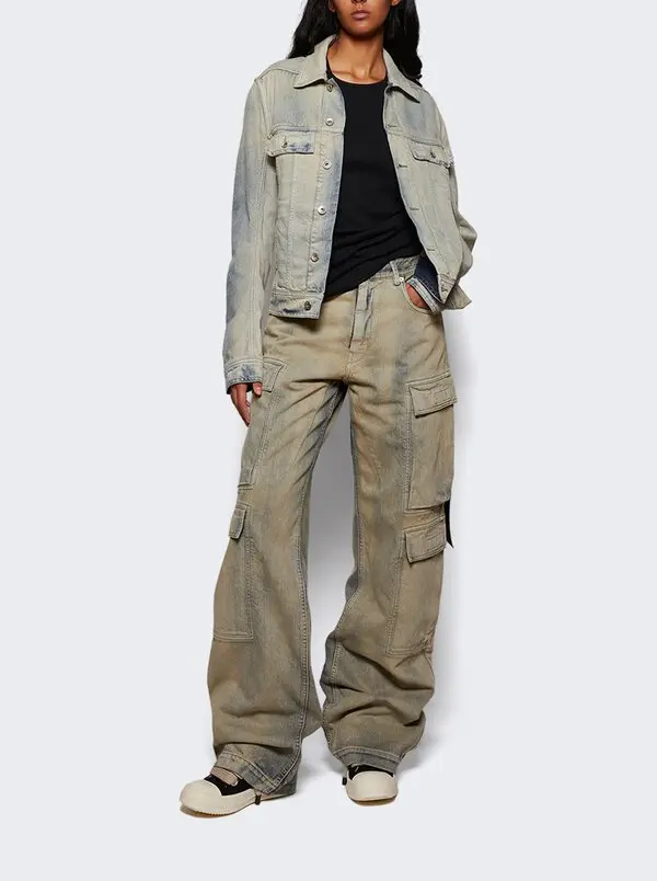 Rick Owens Double Cargo Jeans - Blue