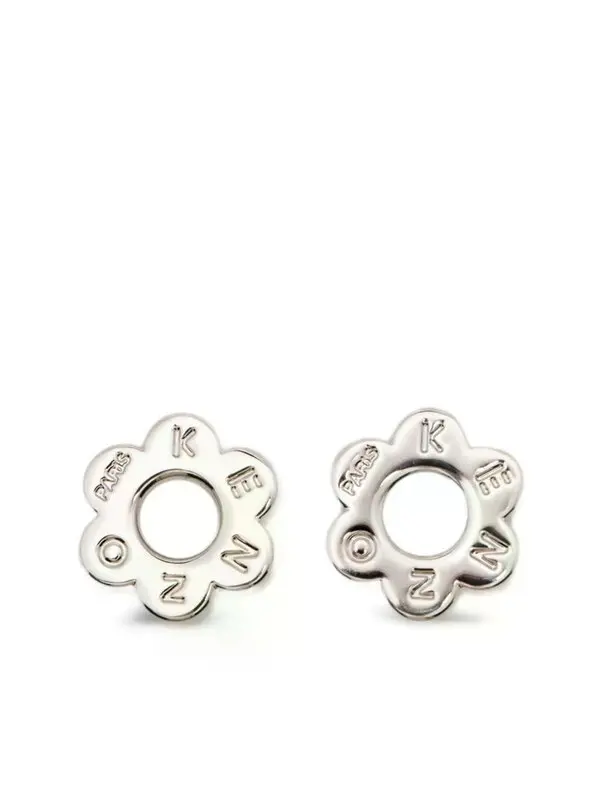 Kenzo Flower-motif Stud Earrings - Silver