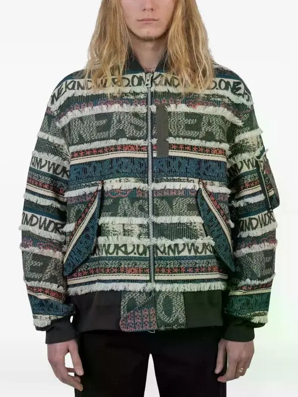 Sacai X Eric Haze Jacquard-pattern Bomber Jacket
