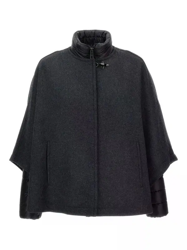 FAY Hook-fastening Wool Cape