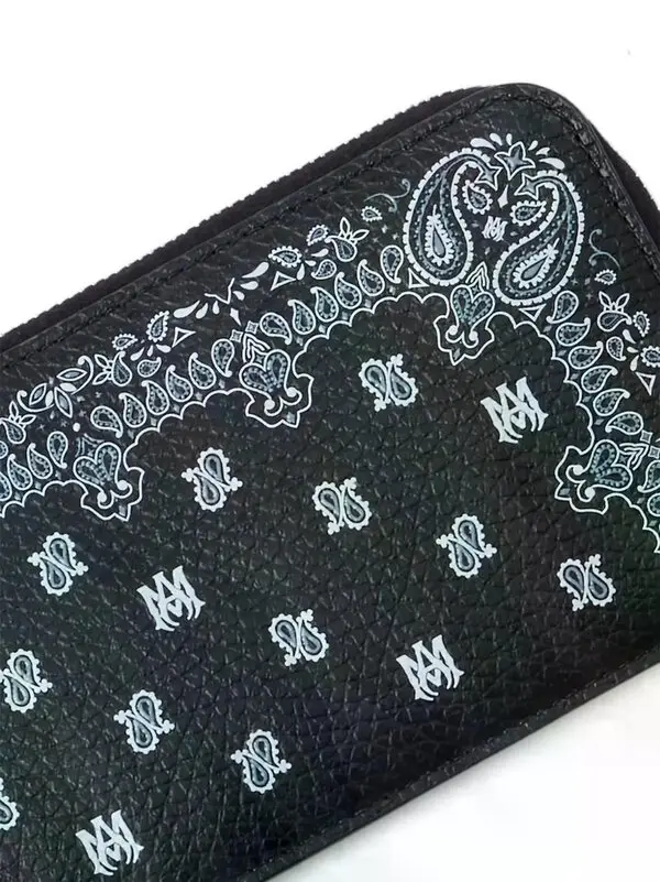 Amiri Paisley Zip Cardholder
