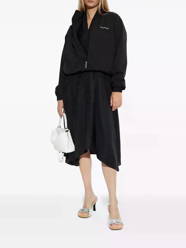 Balenciaga Logo-embroidered Jacket - Black