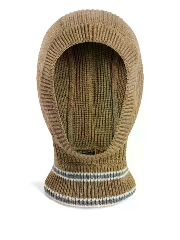 Fusalp Ribbed Wool Balaclava - Brown
