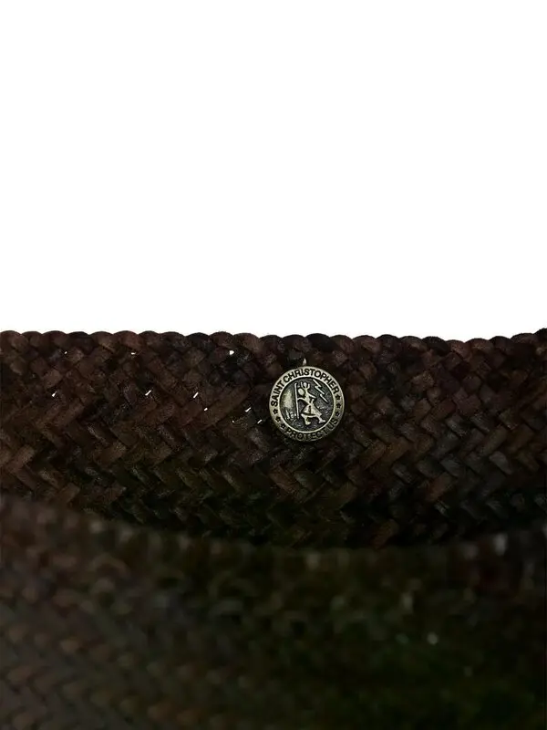 Dragon Diffusion Woven Leather Shoulder Bag