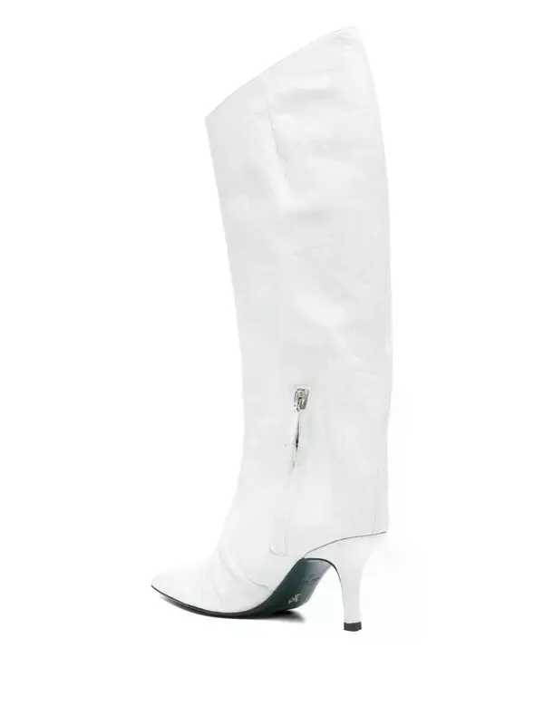 Patrizia Pepe 75mm Crinkle Pointed Boots