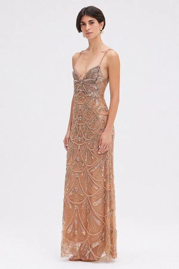 PatBO Embroidery Dreams Gown