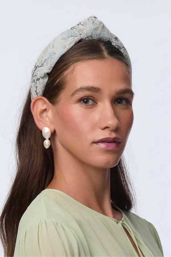 PatBO Knotted Damask Brocade Headband