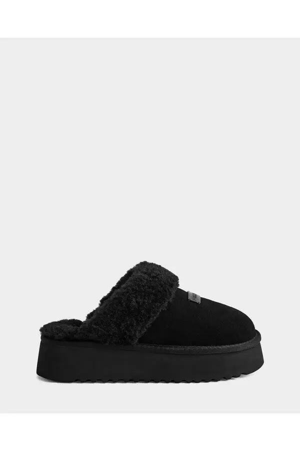 Rudsak Suede Slippers With Faux Shearling Lining