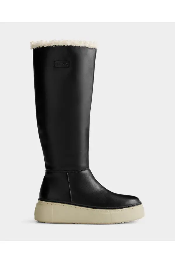 Rudsak Leather Boots With Faux Shearling Lining