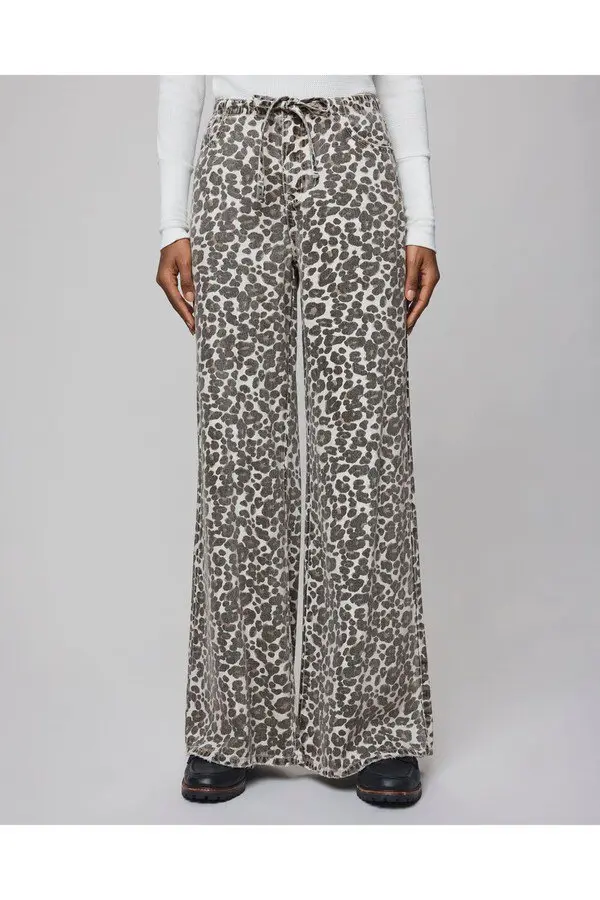 Splendid Lounge Denim Leopard Pant - Animal Print