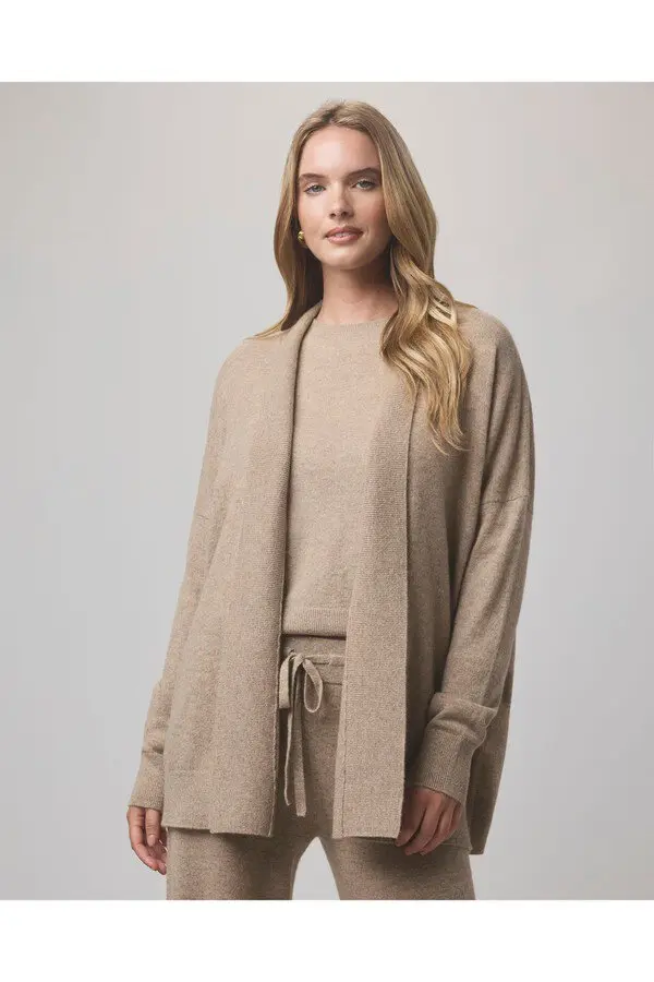 Splendid Tori Cashmere Oversized Cardigan - Natural