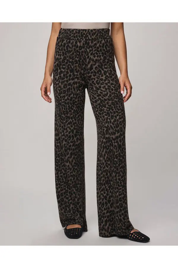 Splendid Leopard Lounge Sweater Pant - Animal Print