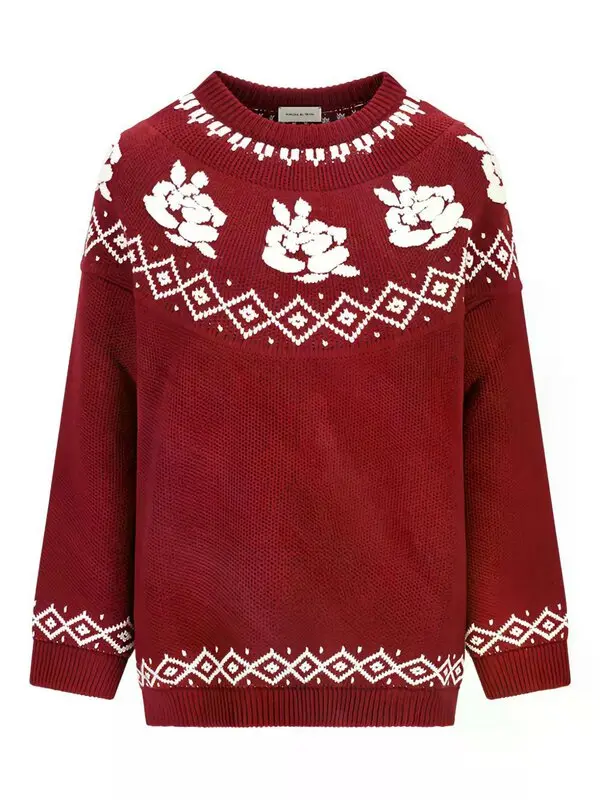 Magda Butrym Floral-pattern Sweater - Red
