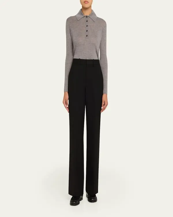 A.L.C. Alex Long-sleeve Ribbed Wool Top