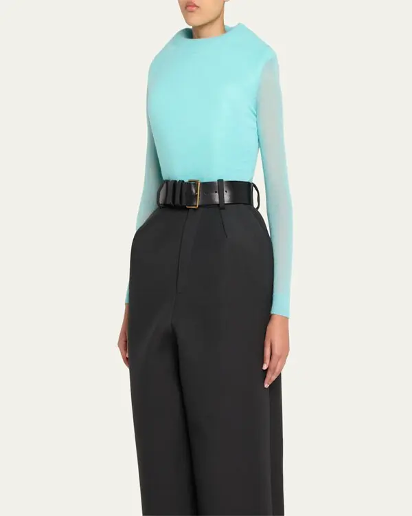 Marc Jacobs Padded Long-sleeve Mohair Sweater