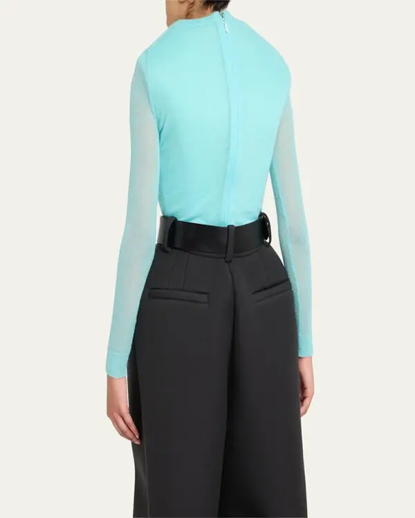 Marc Jacobs Padded Long-sleeve Mohair Sweater