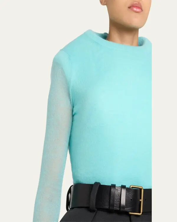 Marc Jacobs Padded Long-sleeve Mohair Sweater