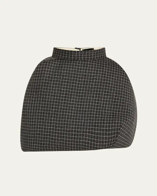 Marc Jacobs Windowpane Check Padded Bubble Skirt