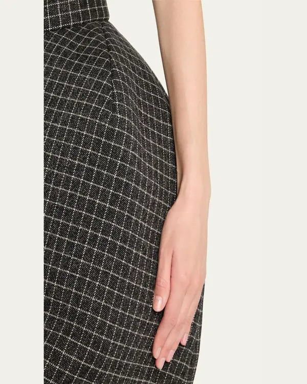 Marc Jacobs Windowpane Check Padded Bubble Skirt