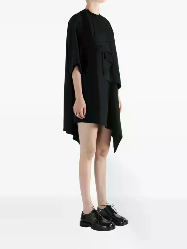 Givenchy Ruffled Asymmetric Midi Dress - Black