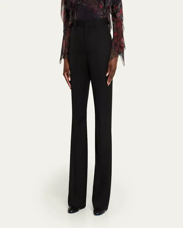 Ralph Lauren Wrigley Grain De Poudre Bootcut Trousers