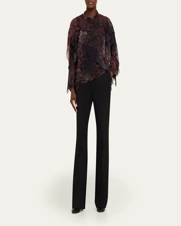 Ralph Lauren Wrigley Grain De Poudre Bootcut Trousers