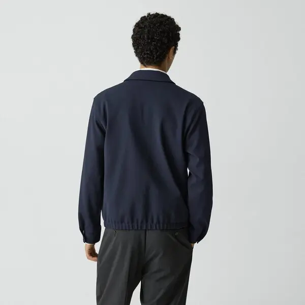 Theory Blouson Zip Jacket In Precision Pique In Baltic - 40% Off
