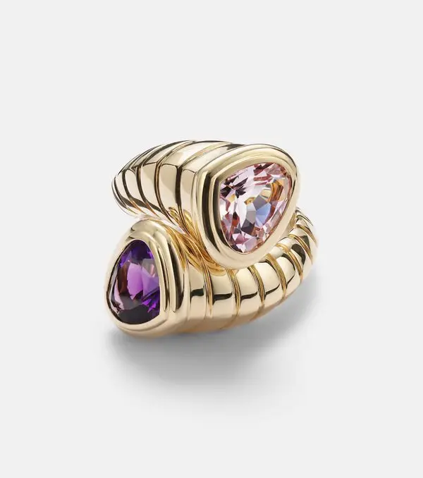 Marina B Toi Et Moi Ring With Amethyst And Morganite - Gold