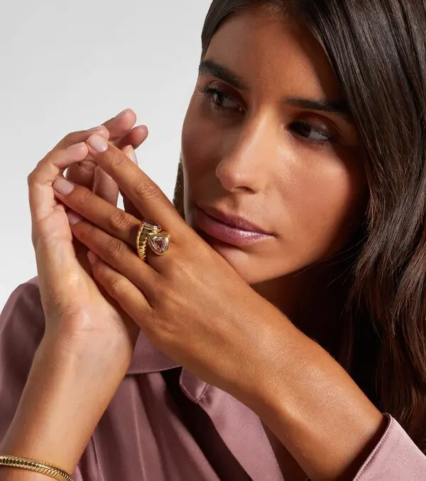 Marina B Trisolina Toi Et Moi 18kt Ring With Morganite And Amethyst