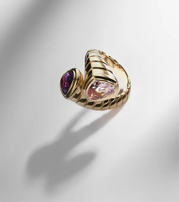 Marina B Trisolina Toi Et Moi 18kt Ring With Morganite And Amethyst
