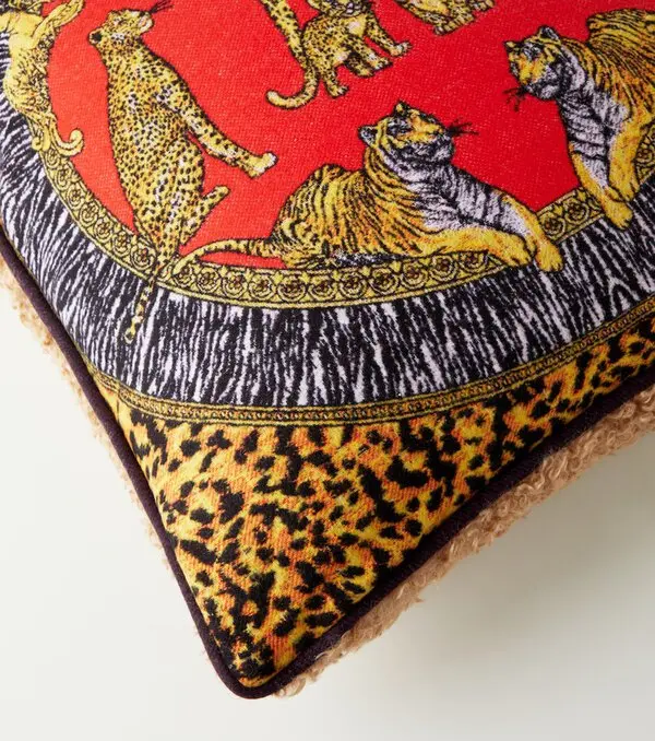 Versace Wild Cats Wool Cushion