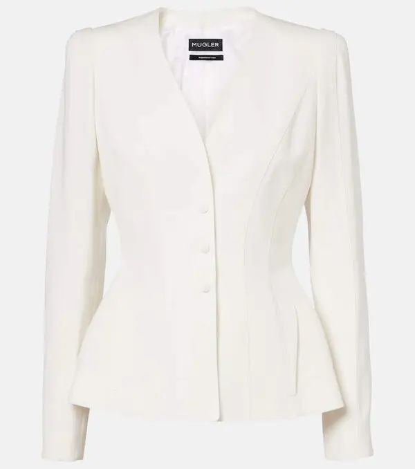 MUGLER Re/edit Single-breasted Blazer - White