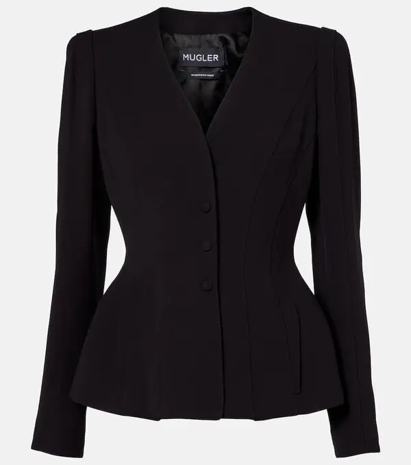 MUGLER Re/edit Single-breasted Blazer - Black