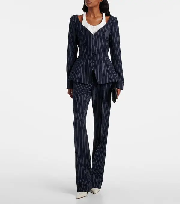 MUGLER Re/edit High-rise Straight Pants