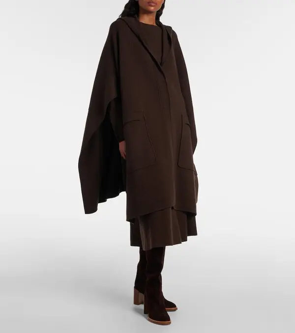 Jardin Des Orangers Wool And Cashmere Hooded Cape