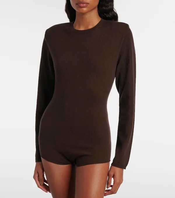 Jardin Des Orangers Wool And Cashmere Bodysuit - Brown