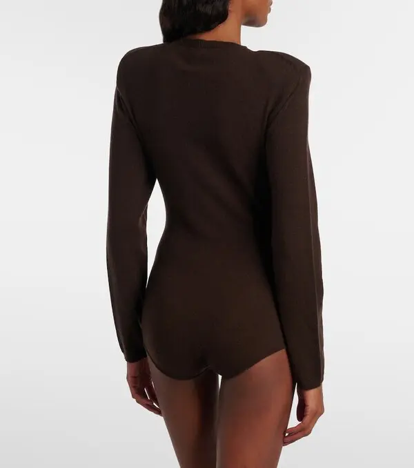 Jardin Des Orangers Wool And Cashmere Bodysuit - Brown