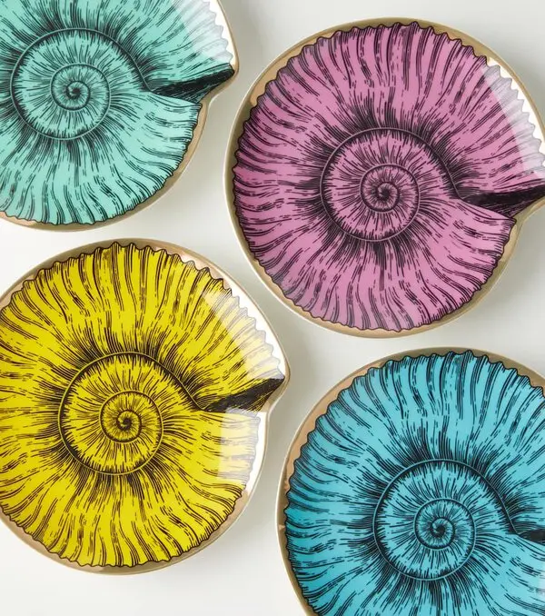 Jonathan Adler Sirena Set Of 4 Porcelain Coasters