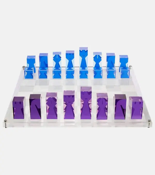 Jonathan Adler Acrylic Chess Set - Blue