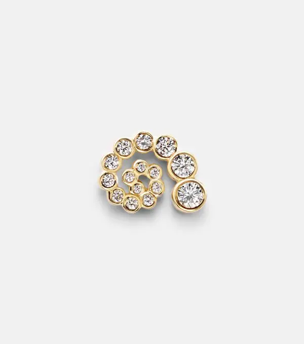 Sophie Bille Brahe Rêve Escargot Petit 18kt Diamond Earring - Gold