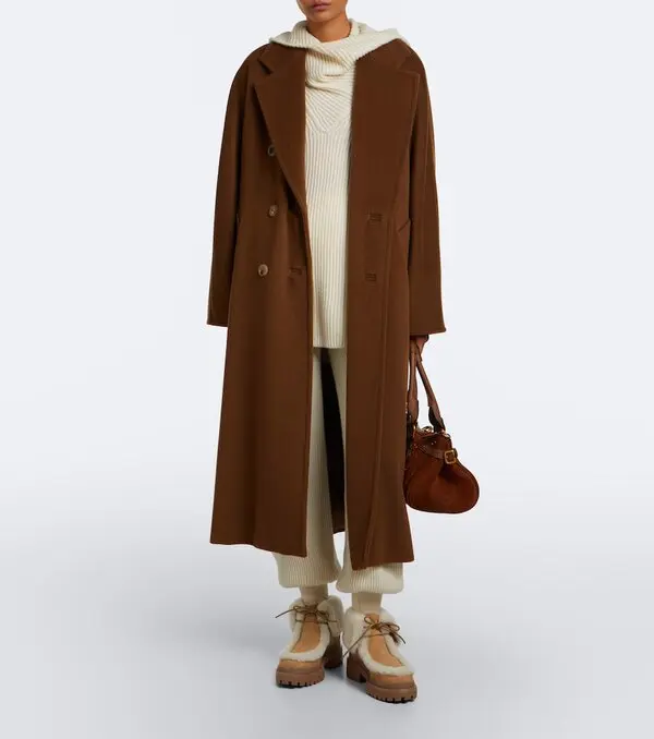 YVES SALOMON Suede Ankle Boots - Beige